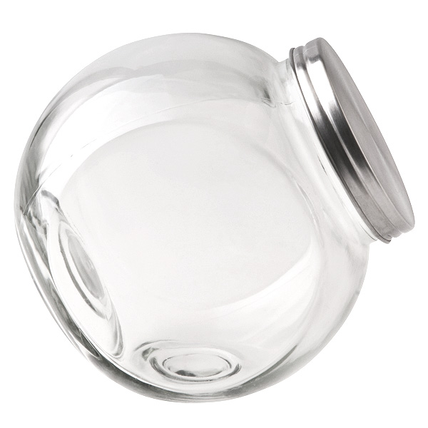 Le Bocal à Bonbons Inclinable Couvercle Argenté | Candy Bar