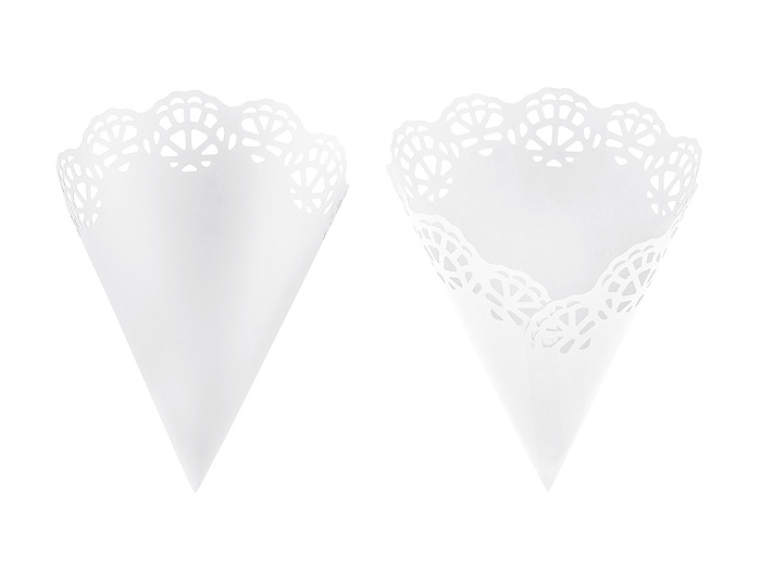 Cornet Cone Confetti Mariage Papier Ajouré | Sortie de l'Eglise