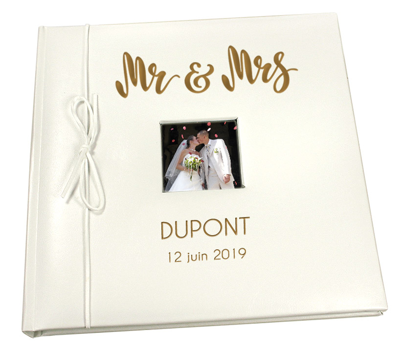 Livre d'Or Personnalisé Mariage Mr and Mrs | Livre d'or Mariage ...